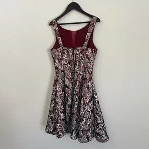 Rory USA | Dresses | Rory Usa Vintage Metallic Pin Up Fit And Flare ...